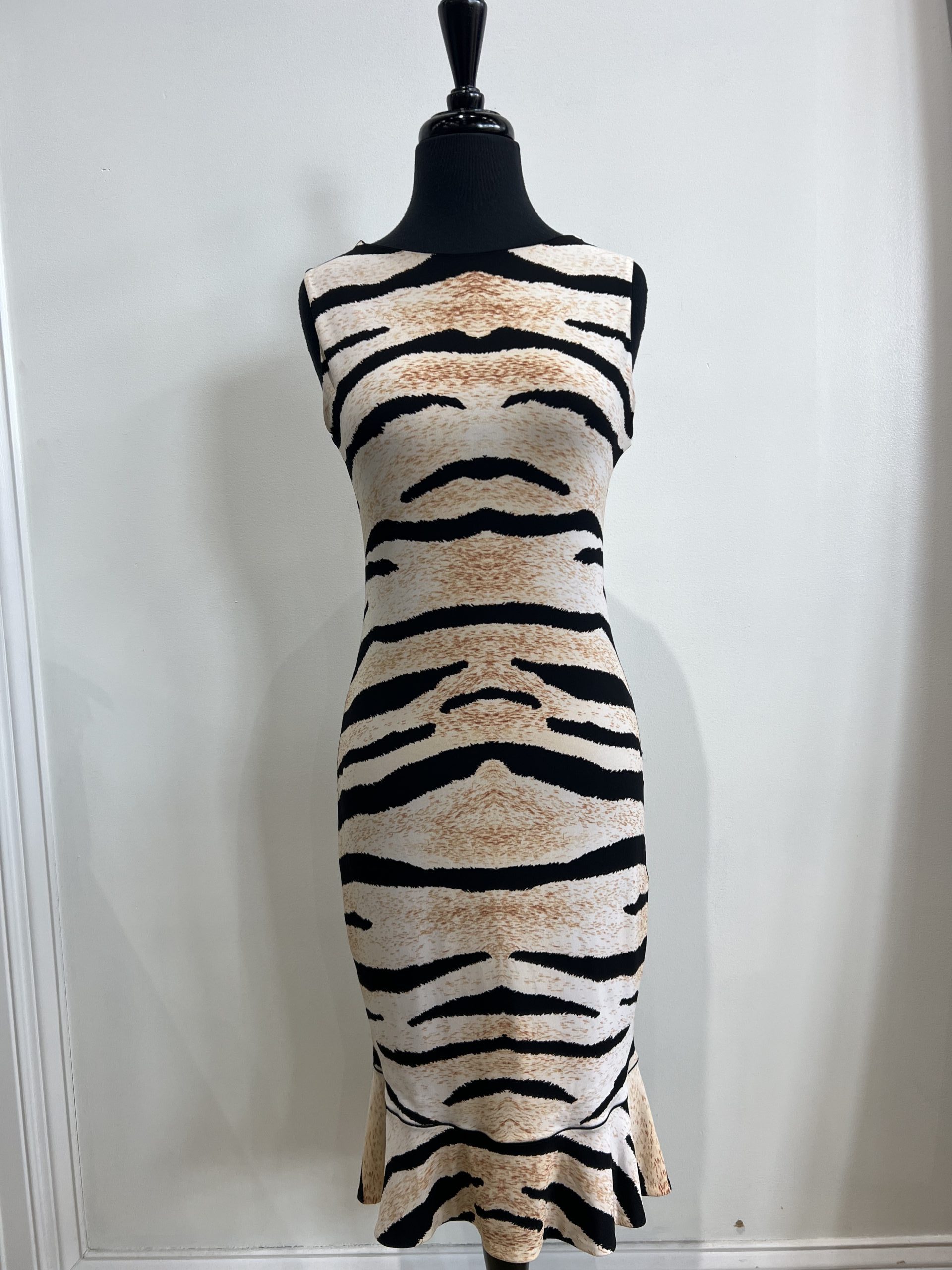 Eva Varro D12762TO Jean Turn Over Tight Bateau Sleeveless Peplum Dress ...