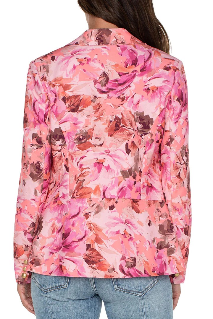 Liverpool LM1A47MW1P75 Pink Punch Rose Long Sleeve Notch Collar Blazer ...